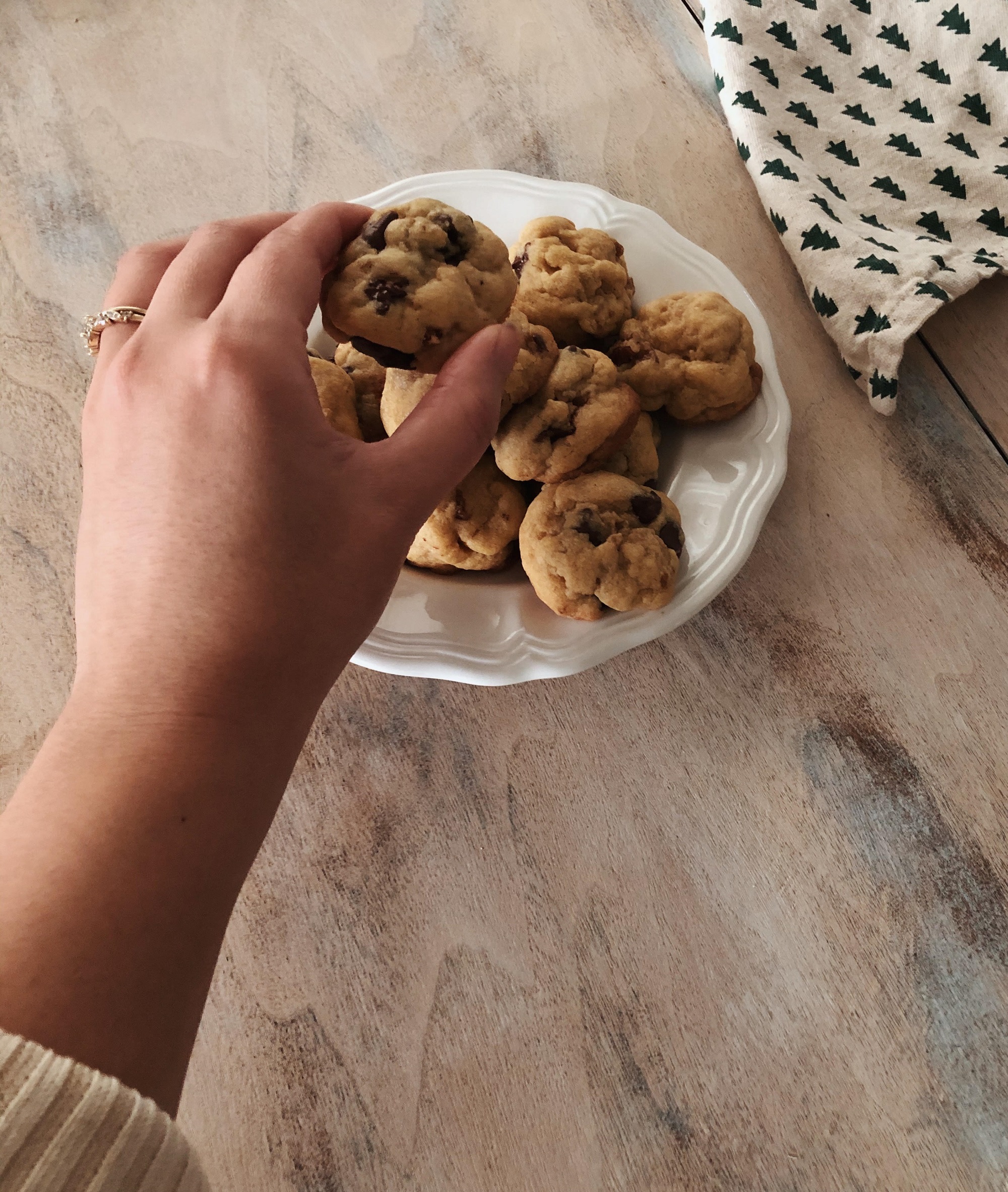 Holiday Chocolate Chip Praline Pecan Brown Sugar Cookies